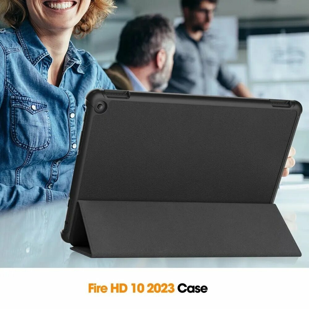 Планшет Fire HD 10, противоударный защитный чехол-книжка с регулируемой подставкой — фото 1