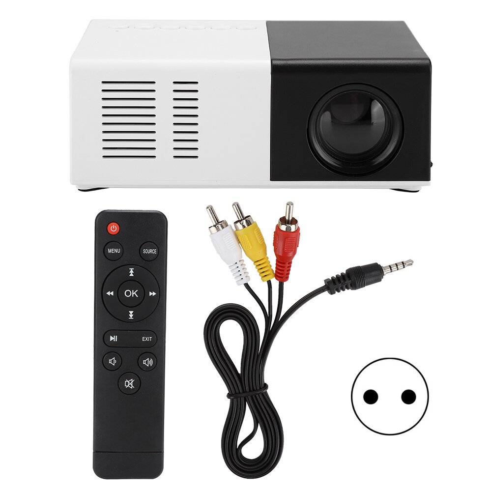 Мини-светодиодный проектор USB HDMI 1080P с 2-дюймовым ЖК-экраном и вентиляционными отверстиями