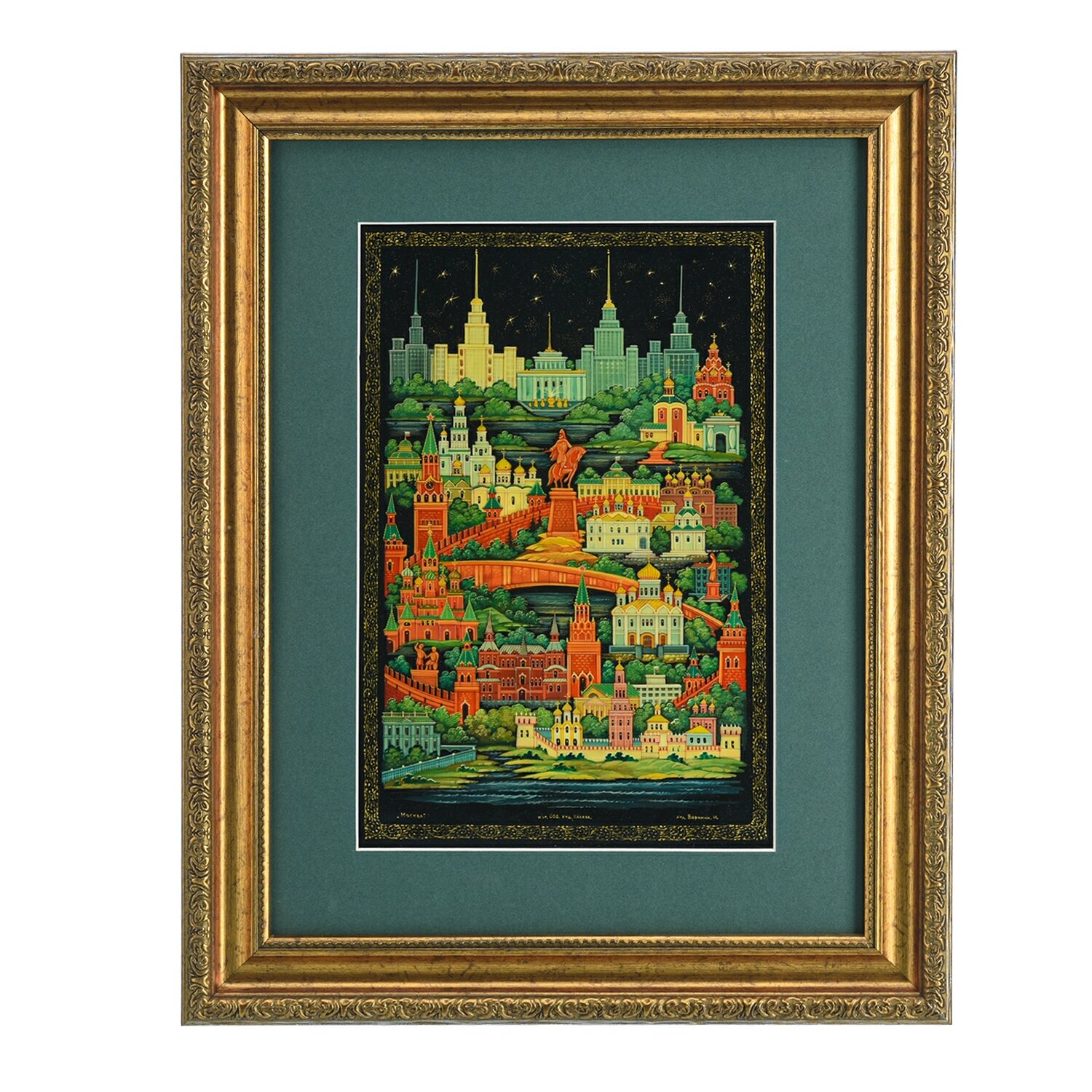202234/44*34см Лаковая миниатюра Палех Панно "Москва" Воронин