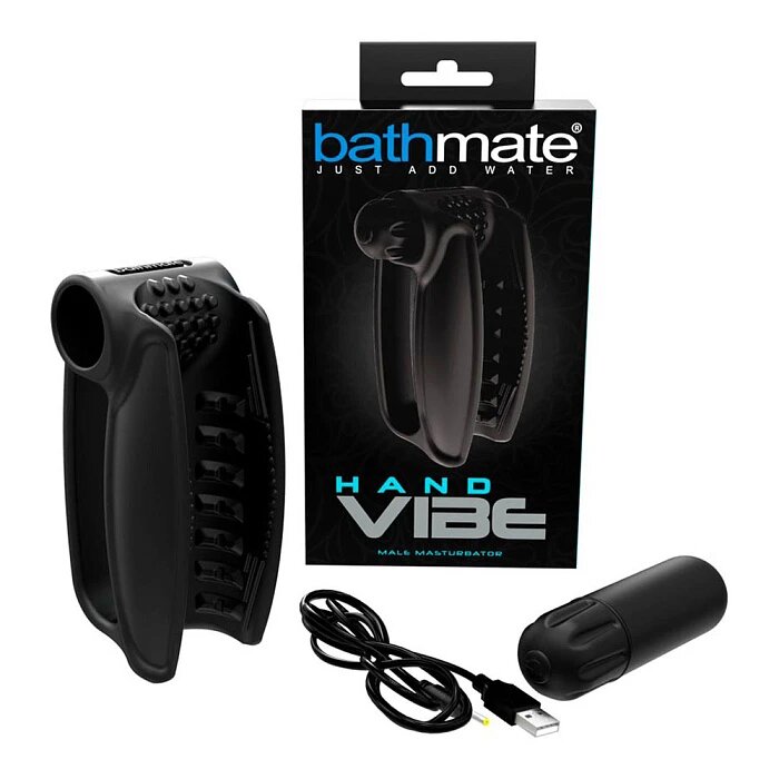 Мастурбатор «Bathmate Hand Vibe» с вибрацией 10 режимов, черный