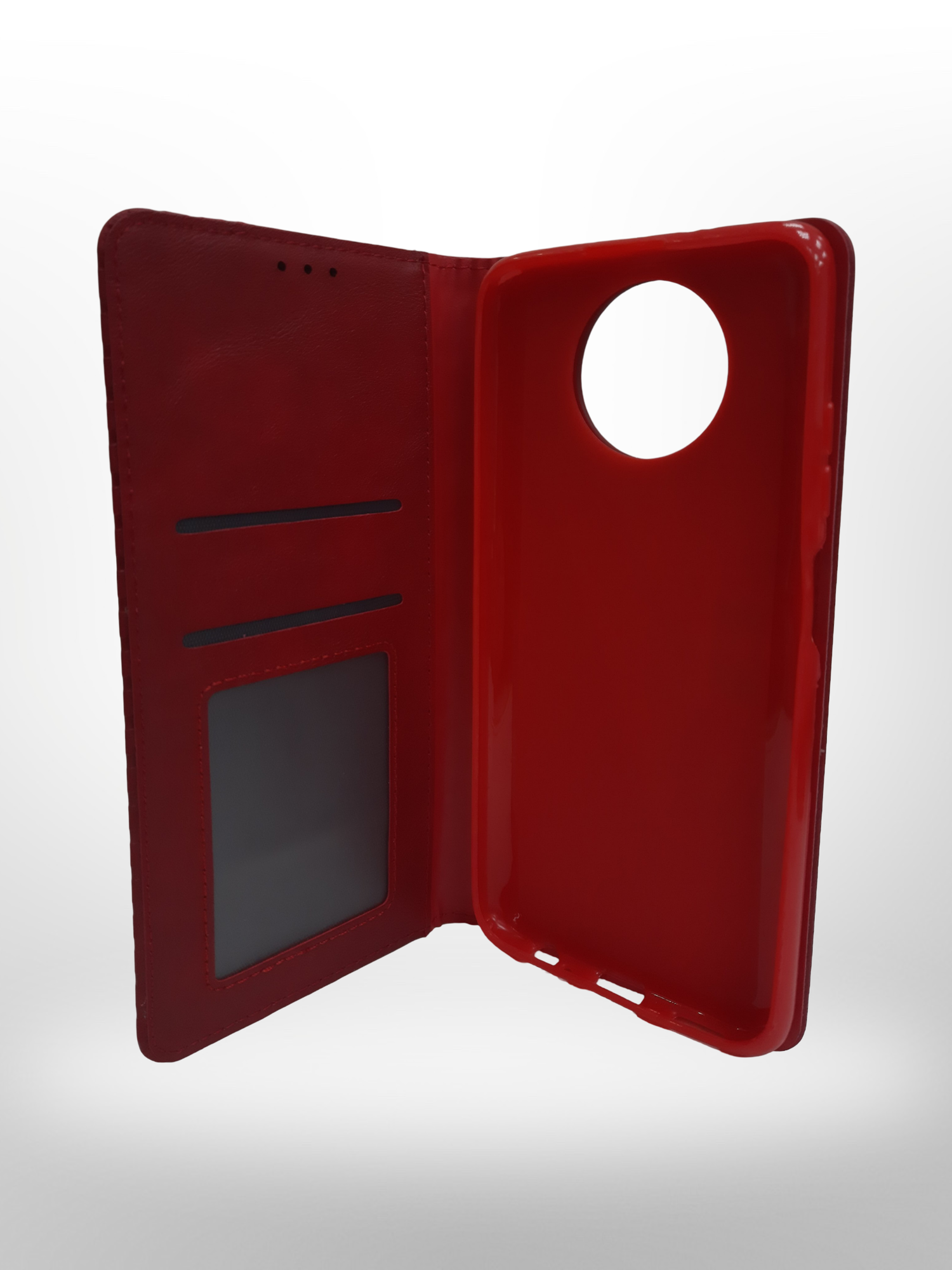 Защитный чехол книжка "Wallet" для телефона Redmi note 9T красного цвета