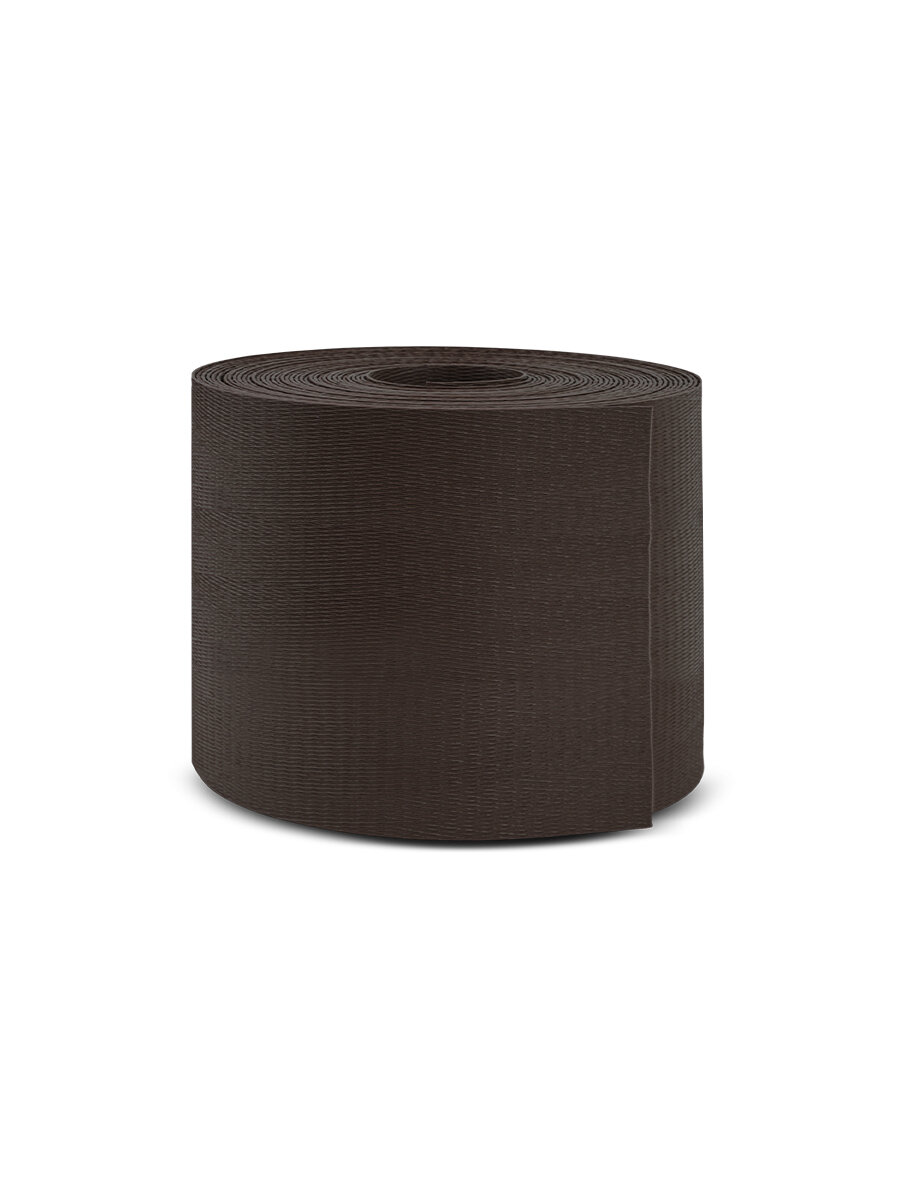 Пластиковая бордюрная лента *Rosterra*коричневая 10см*10м из ПНД для декоративного оформления тротуарных дорожек и садовых клумб, создания ограждений для грядок