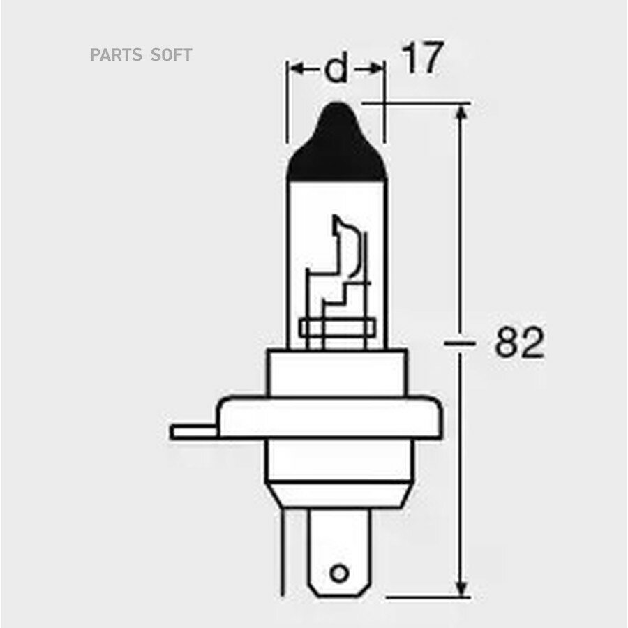 Лампа галогенная H4 24V 75/70W "OSRAM" (1 шт.) OSRAM 64196 | цена за 1 шт