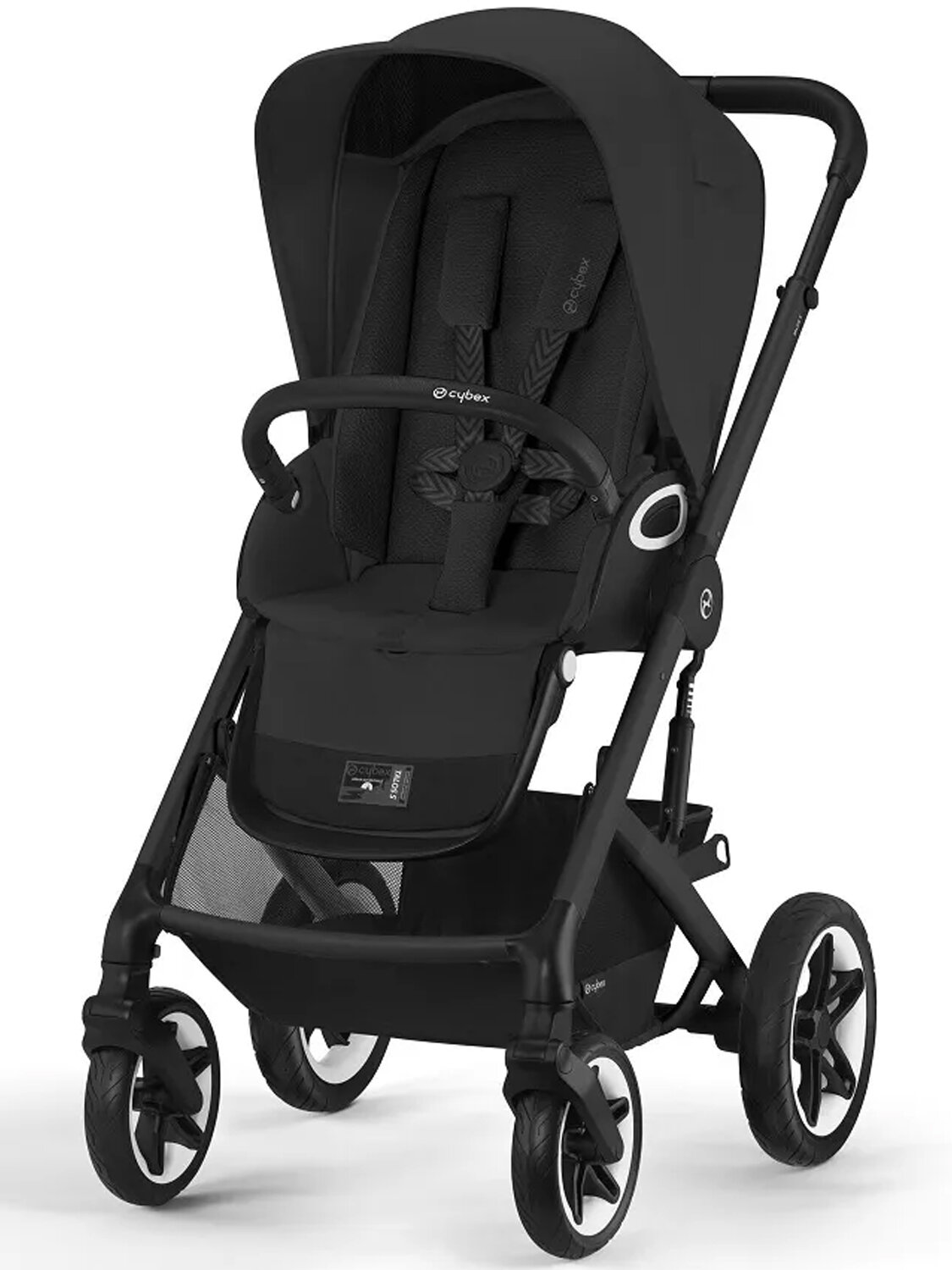 Коляска прогулочная Cybex Talos S Lux BLK Moon Black с дождевиком и бампером 522005063