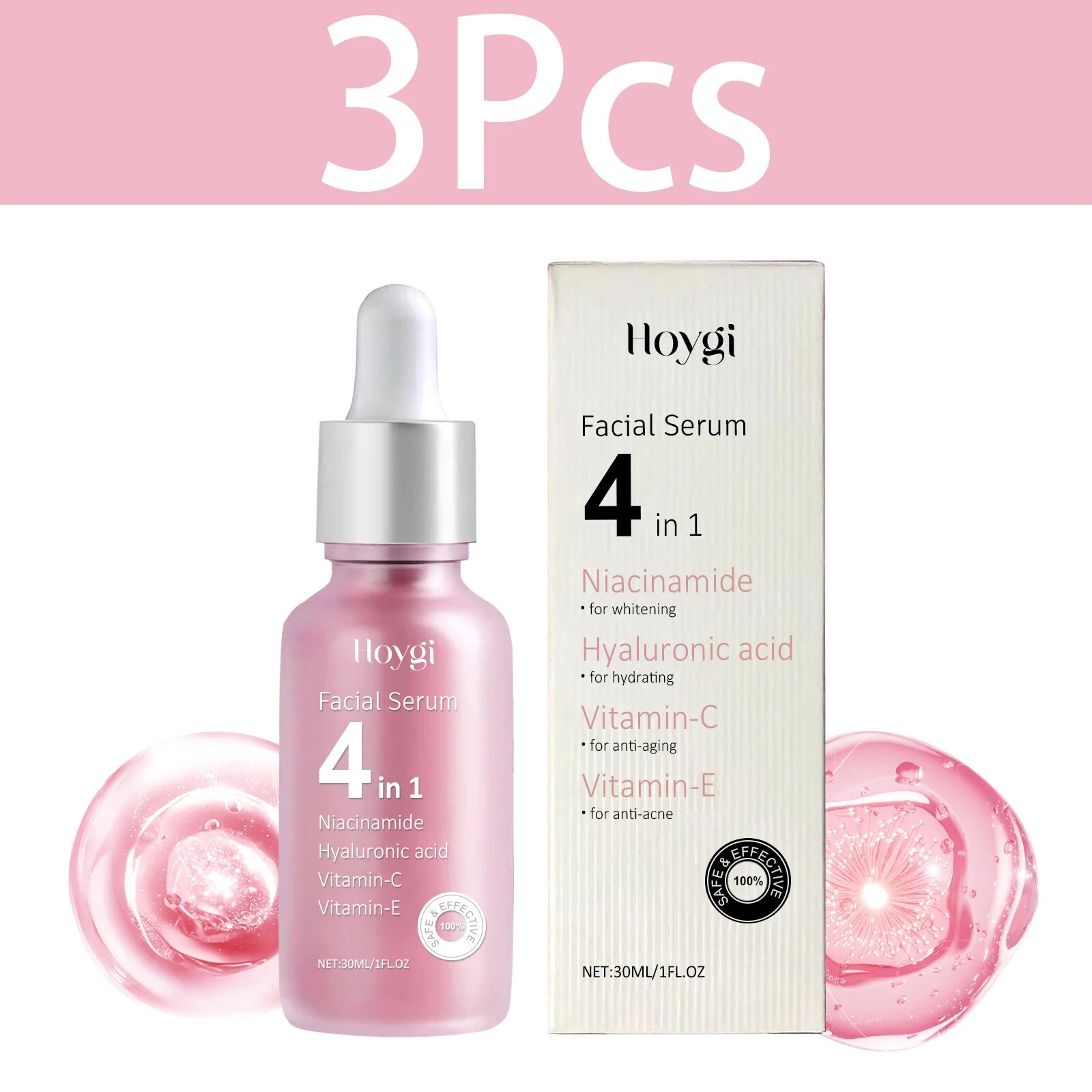 HOYGI Сыворотка для лица с гиалуроновой кислотой 3PCS