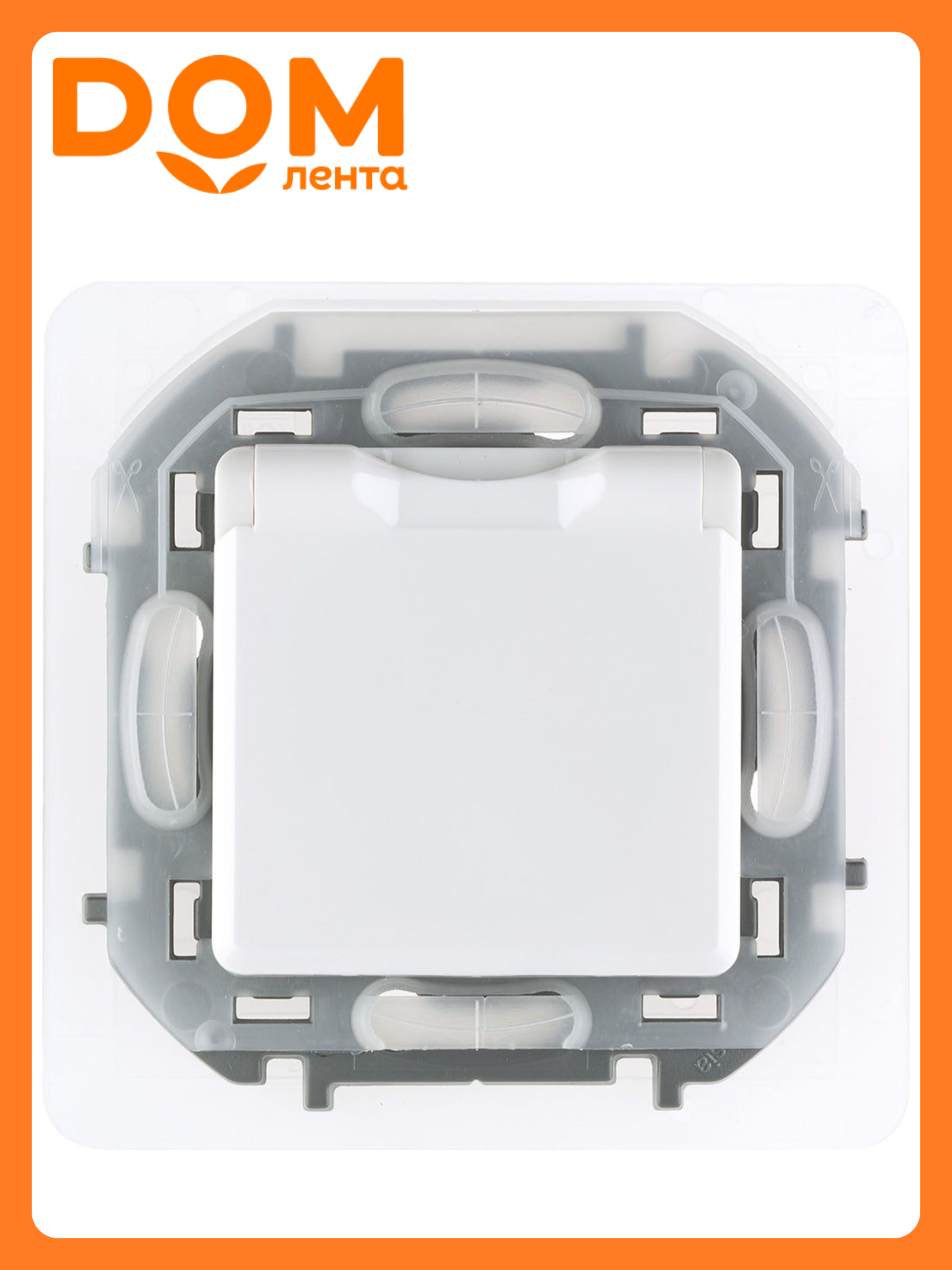 Розетка Legrand Inspiria 673740, белая, скрытый монтаж, IP44, 1 пост, 3680 Вт