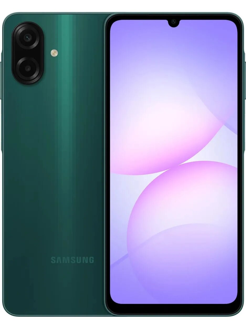 Смартфон Samsung Galaxy A07 6/128GB, экран 6.7, 1600 x 720, камера 50+2МП, Зеленый