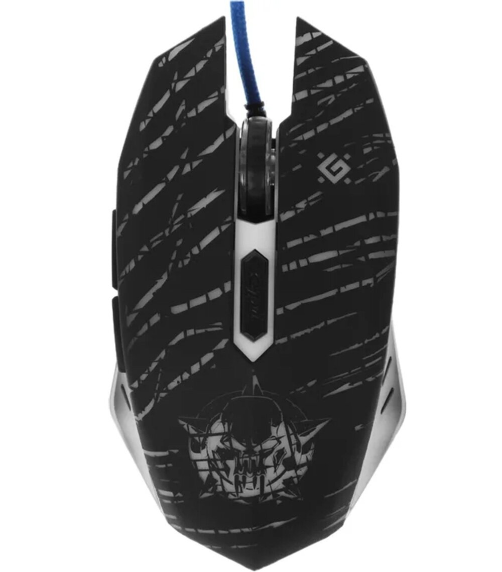 Мышь проводная оптическая DEFENDER DARK AGENT GM-590L, черная, 52590