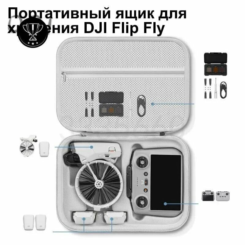 GM Портативный ящик для хранения DJI Flip Fly Bag PU может вместить больше аксессуаров
