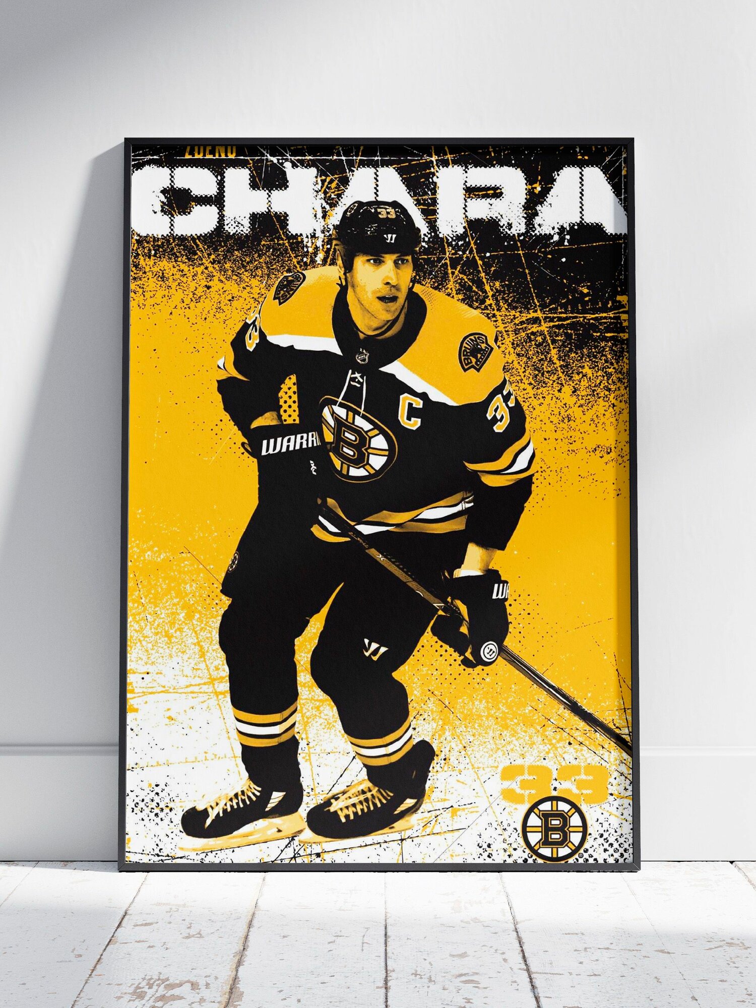 Плакат на стену для интерьера Легенды Хоккея (Здено Хара - Zdeno Chara 1) - Постер по спорту и физической активности формата A4 (21x30 см)