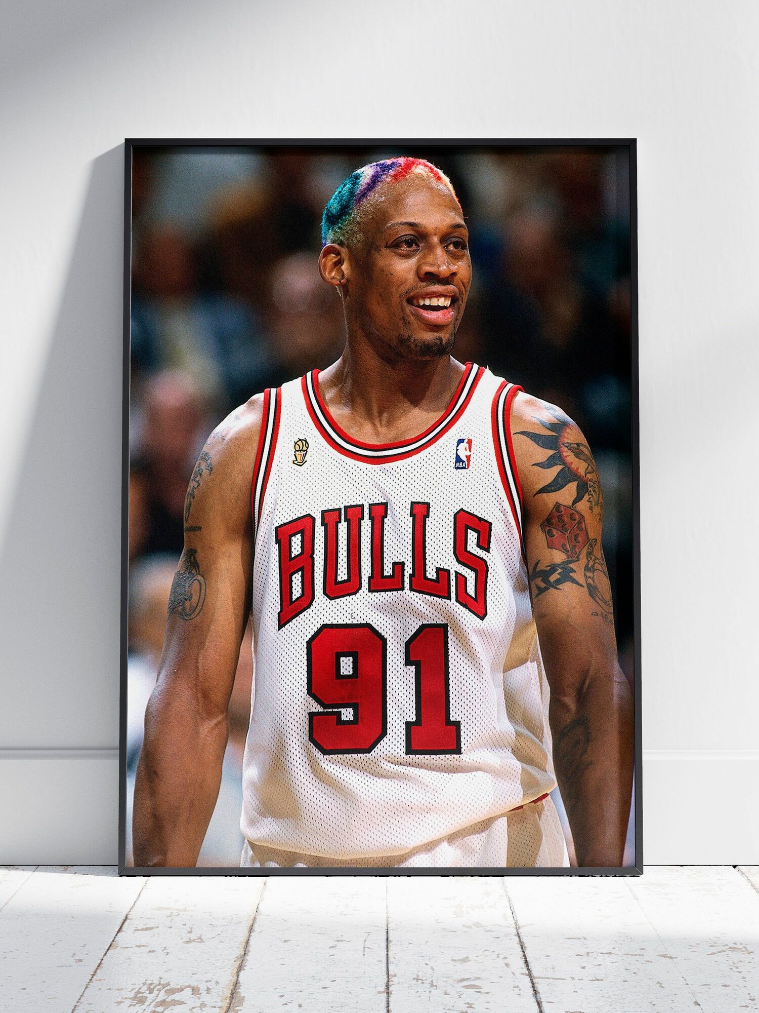 Плакат на стену для интерьера Легенды Баскетбола (Деннис Родман - Dennis Rodman 1) - Постер по спорту и физической активности формата A3 (30x42 см)