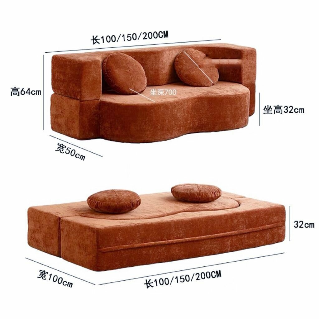 Комфортный диван из чистого поролона, вакуумно-сжатый диван-кровать для гостиной, спальни, квартиры, двойного назначения для сидения и лежания, складной диван-кровать.