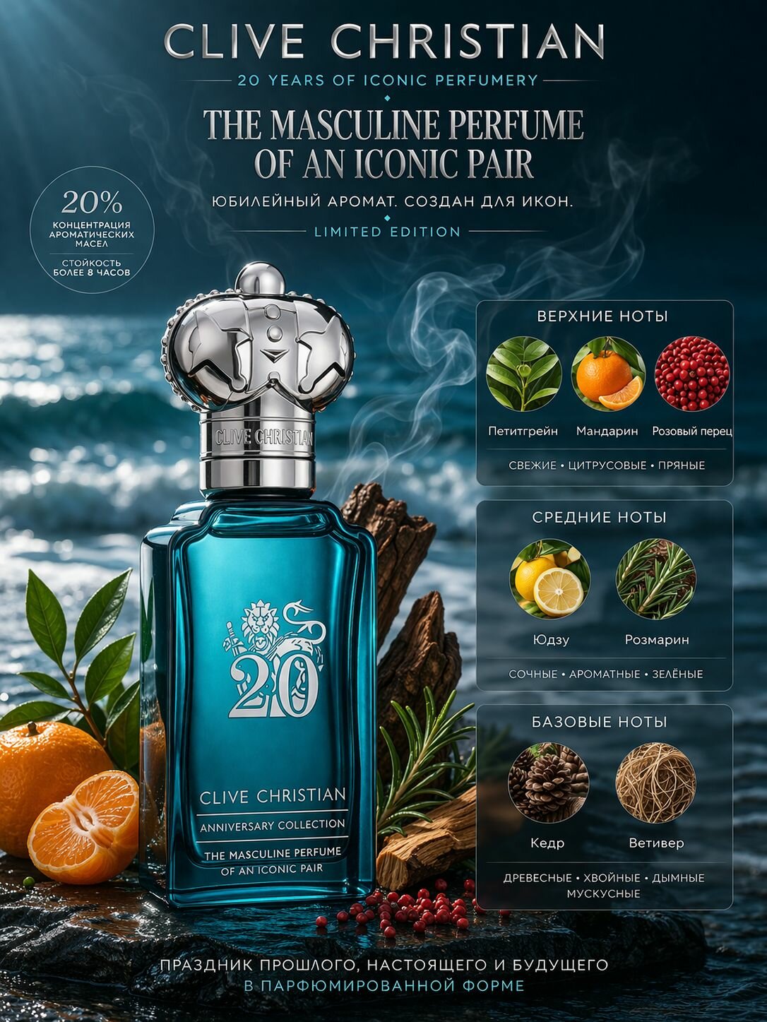 Clive Christian 20 Iconic Masculine Perfume Духи 50 мл