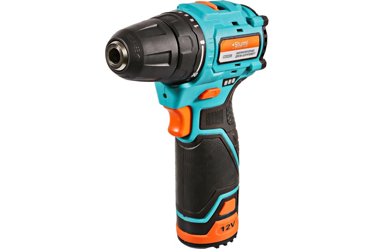Шуруповерт Sturm CD1235, аккумуляторный, 1БатареяСистема, 2.0 Ач, Type-C