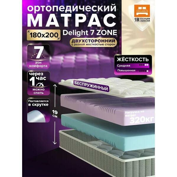 Матрас VEGARUS Delight 7 zone 200х180