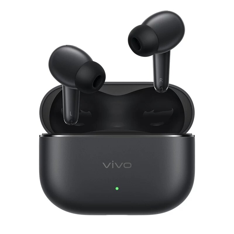 Беспроводные наушники vivo TWS 5 Bluetooth в черном цвете с чехлом Night Shade, шумоподавление, низкая задержка для игр