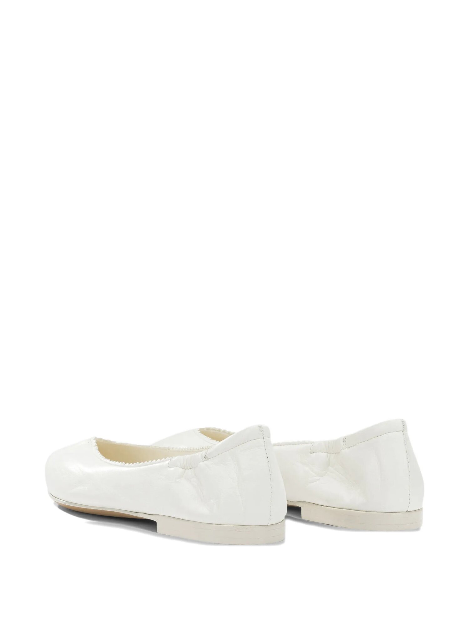 Балетки POMME D´OR Pointed-toe elasticated ballet flats, размер 39, white — фото 1