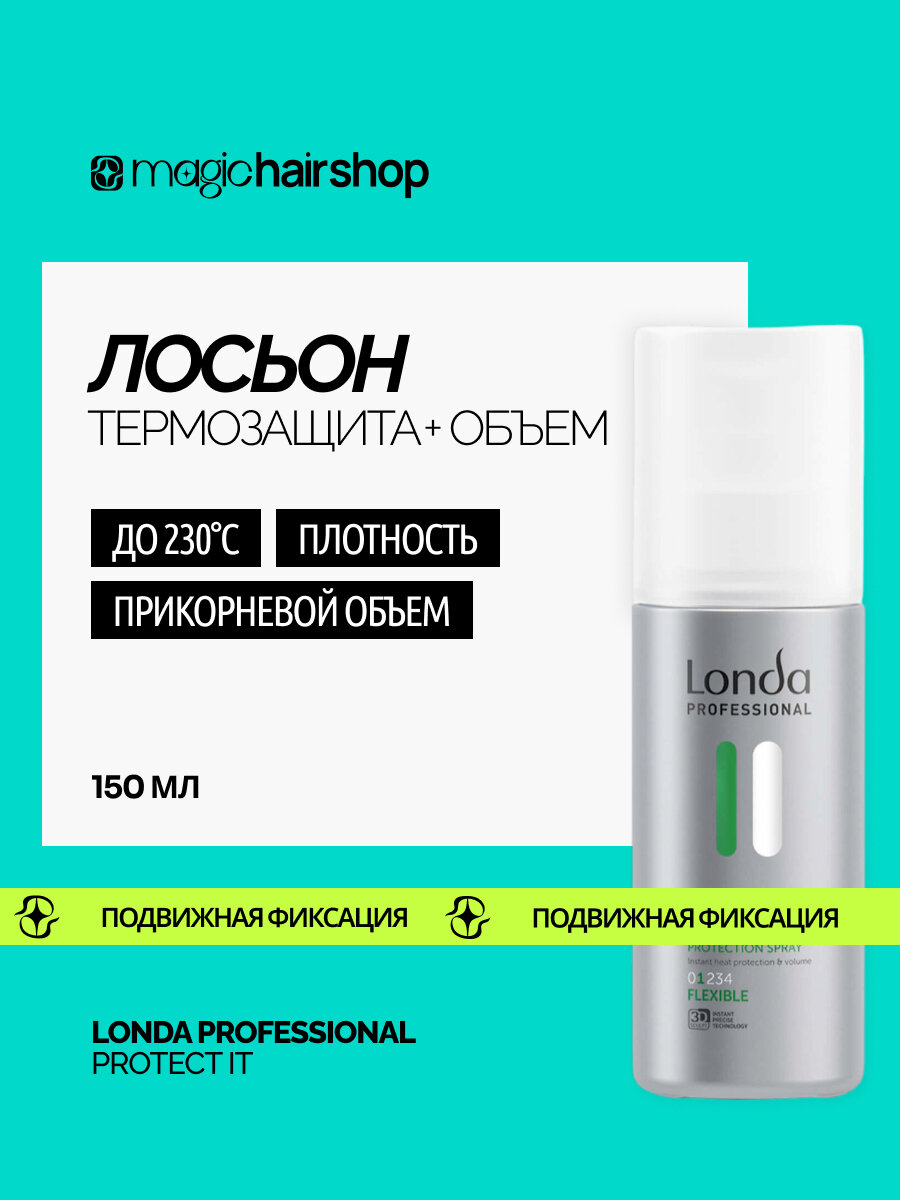 Многофункциональный спрей лосьон термозащита LONDA STYLE PROTECT IT, для придания объема волос, 150 мл