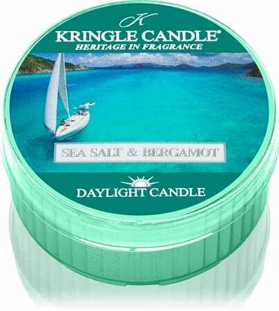 Свеча чайная Kringle Candle Sea Salt & Bergamot, белый