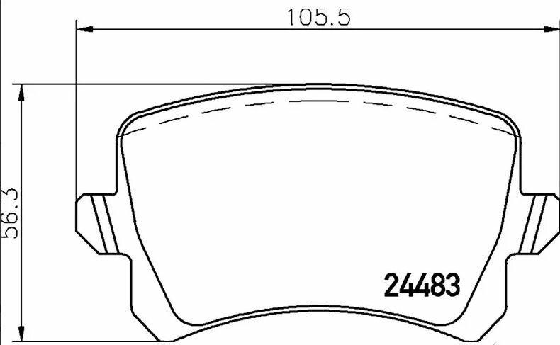2448305 Колодки тормозные VAG 07- задн.