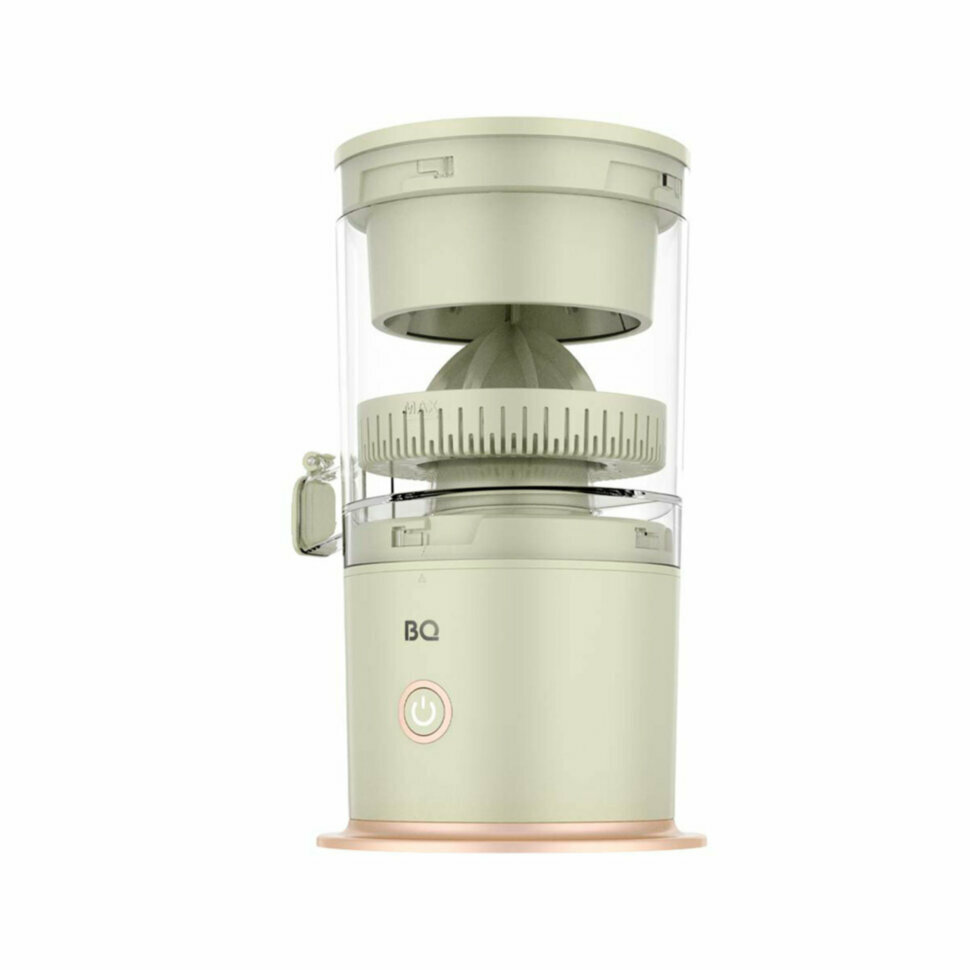 Соковыжималка для цитрусовых аккумуляторная BQ (БИ-КЬЮ) J3000, 45 Вт, стакан 0,2 л, пластик, зеленая, 86196906, 457526