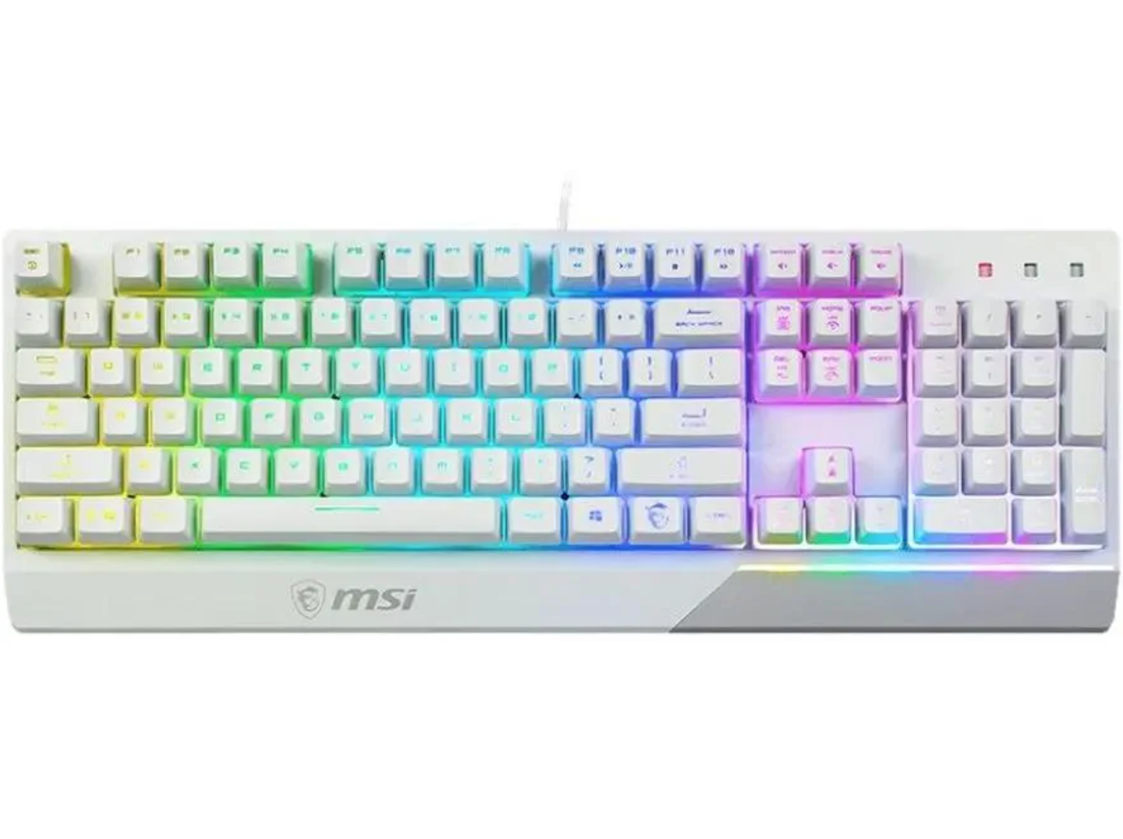 Клавиатура MSI Vigor GK30, проводная, USB, плунжерная, белый