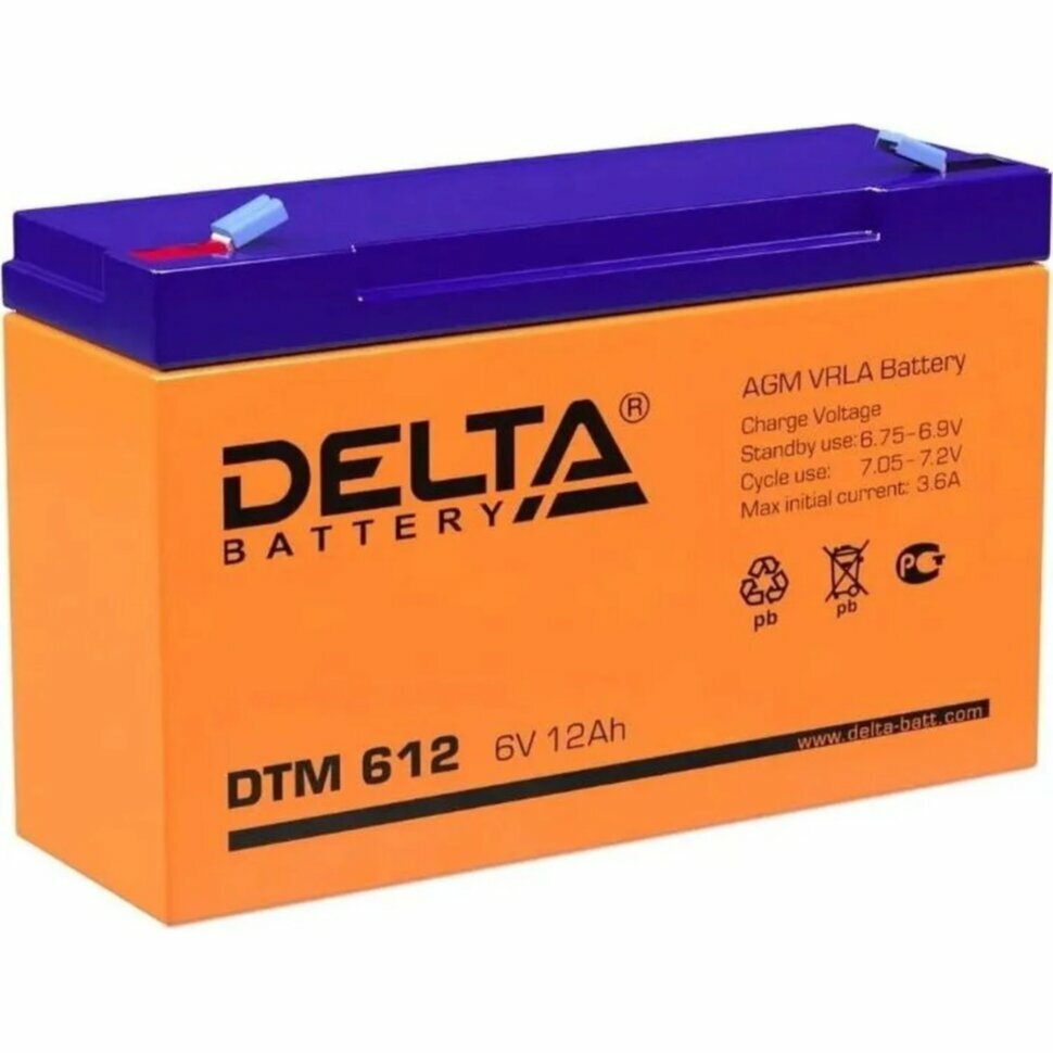 Батарея для ИБП Delta DTM 612 6/12 В/Ач 151x50x100, 1599406