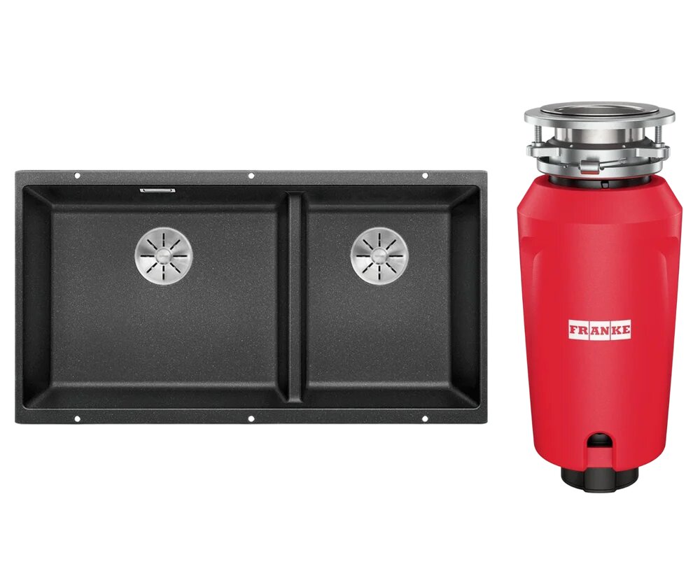 Комплект Мойка Blanco Subline 480/320-U 85x46, антрацит, искусственный гранит / Измельчитель Franke 134.0715.095 механический