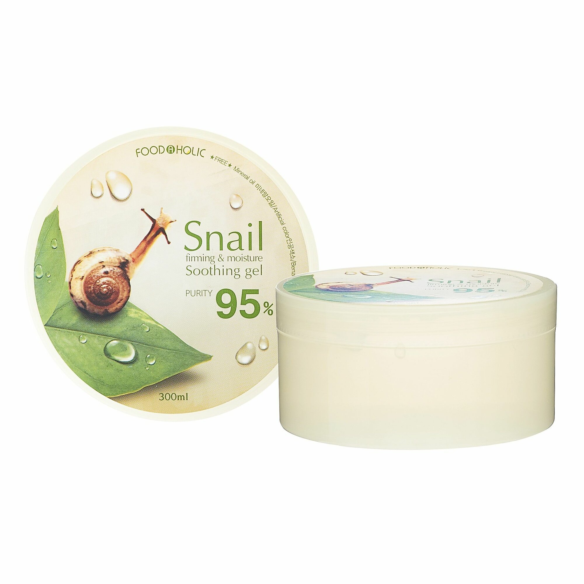 FOODAHOLIC SNAIL FIRMING & MOISTURE SOOTHING GEL 95% - Увлажняющий гель с муцином улитки, 300 мл