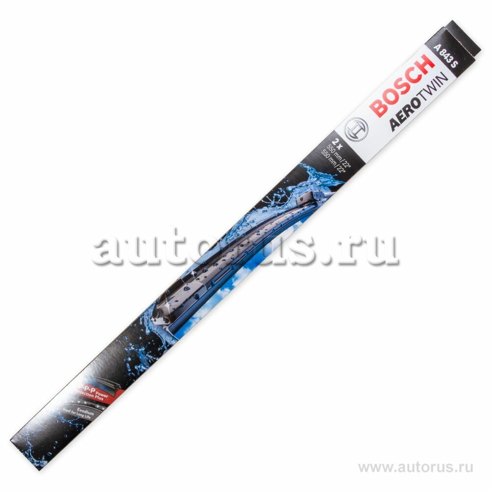 Щетка стеклоочистителя 680 500 мм бескаркасная комплект 2 шт BOSCH AeroTwin 3 397 007 586