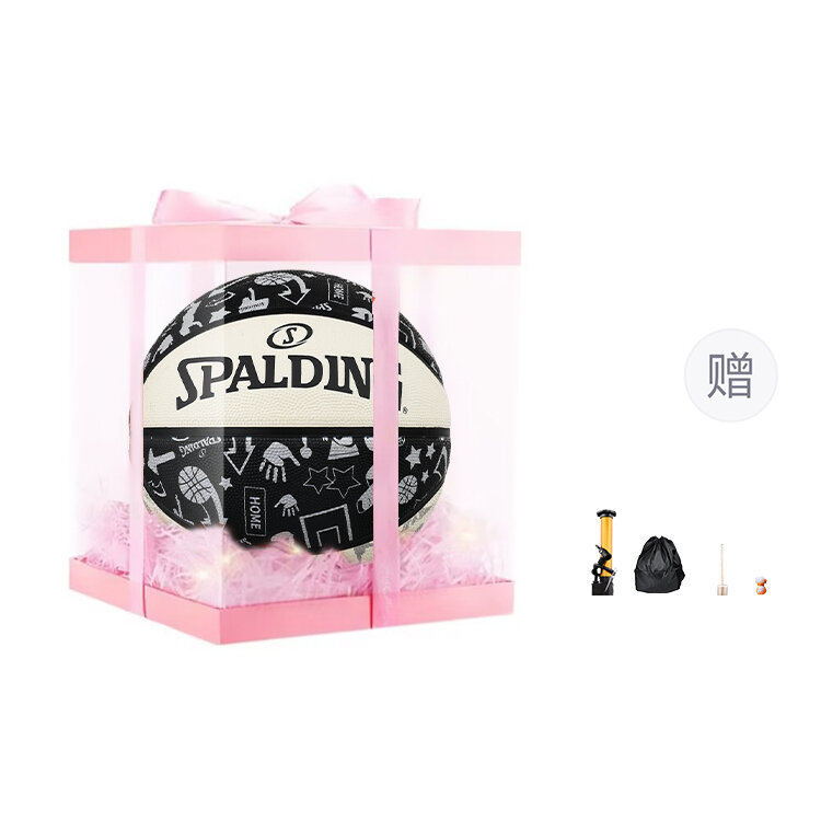 Баскетбольный мяч унисекс SPALDING Graffiti Rubber Black White, Size 7