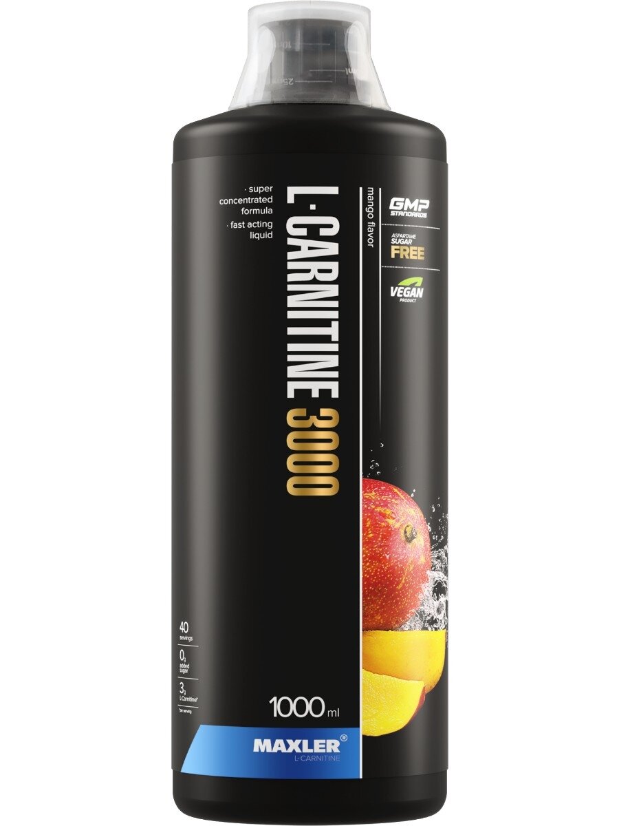 Л Карнитин жидкий Жиросжигатель L-Carnitine 3000 1000 мл (Maxler) Манго