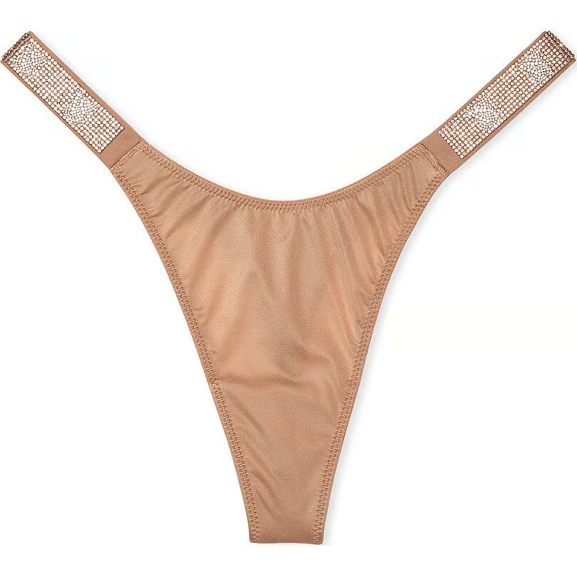 Трусики-стринги женские Victoria's Secret Very Sexy Shine Strap Rose Lace Thong Praline, XS EU, 1 шт.