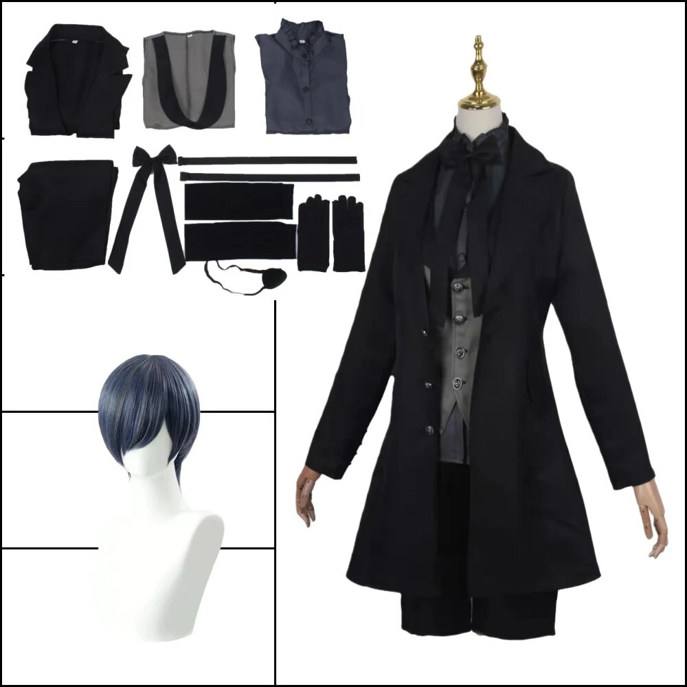 Костюм Сиэль Фантомхайв Дьявол Черный, XXL, A3 Costume wig