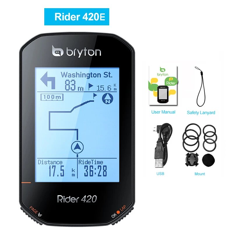Bryton Rider 420E GPS велокомпьютер