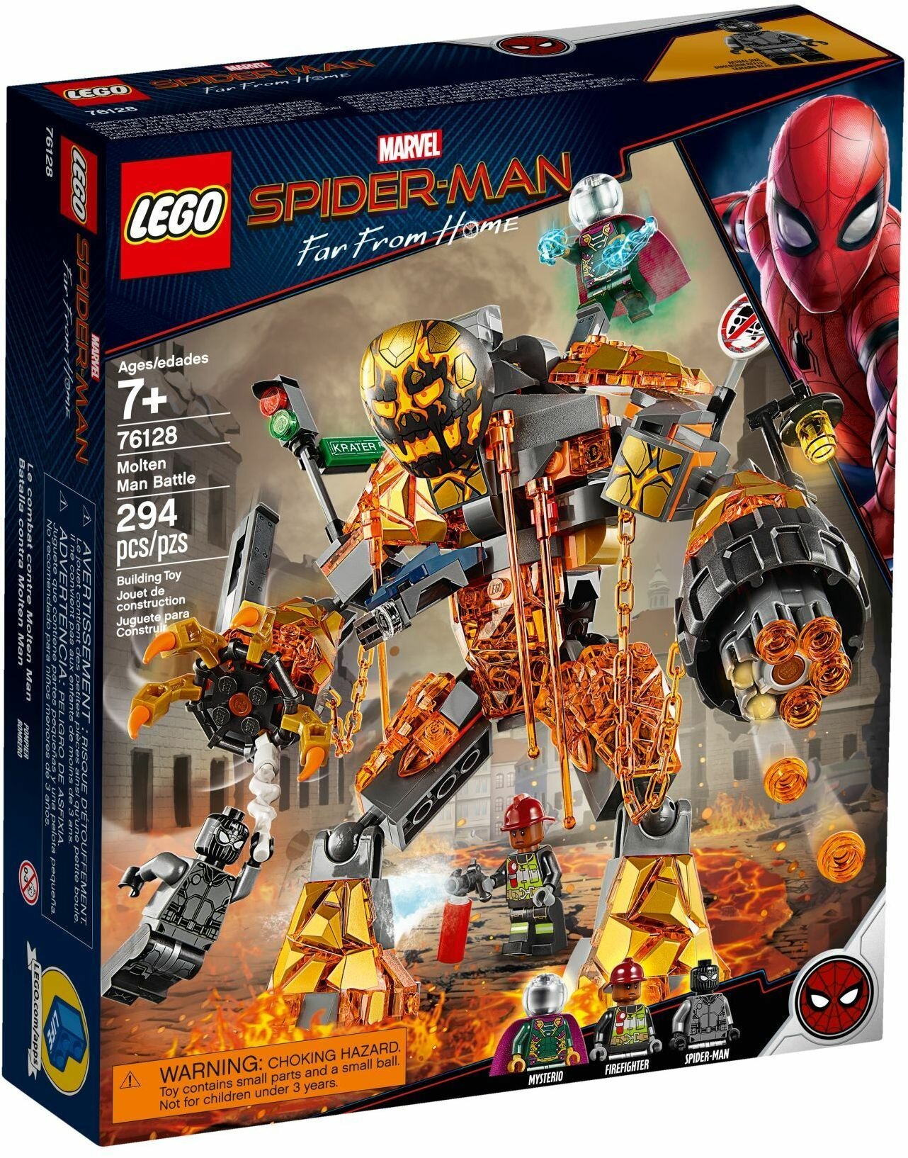 Конструктор LEGO Marvel Super Heroes 76128 Molten Man Battle (Бой с Расплавленным человеком)