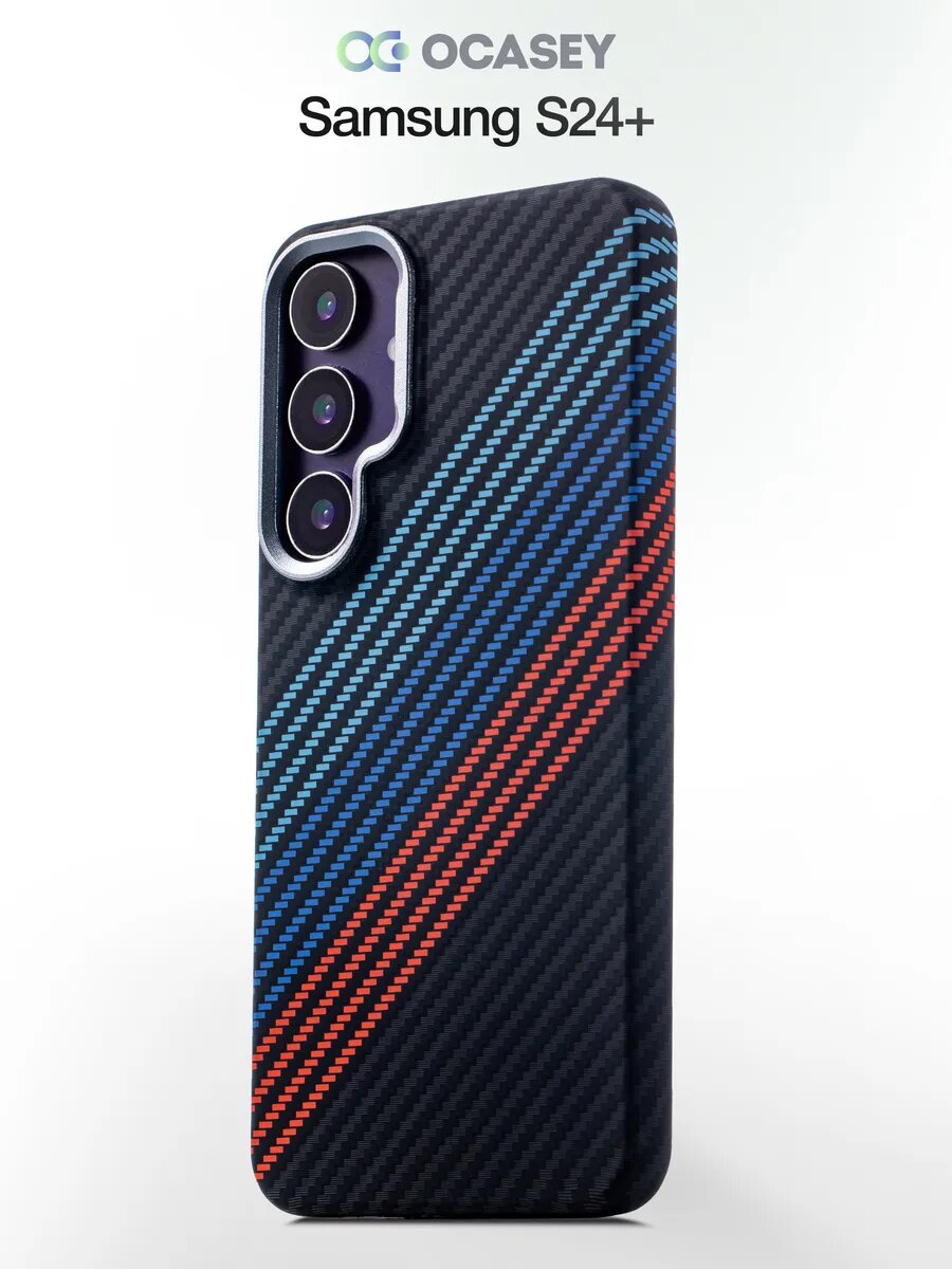 Чехол О'кейси, для Samsung Galaxy S24 Plus, BMW, матовый, чёрный