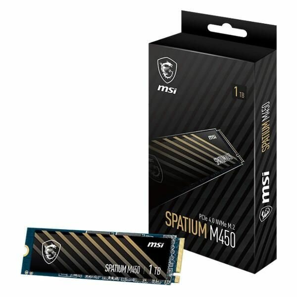 Внутренний диск SSD MSI SPATIUM M450, 1 ТБ, M.2 2280 (S78-440L0M0-P83)