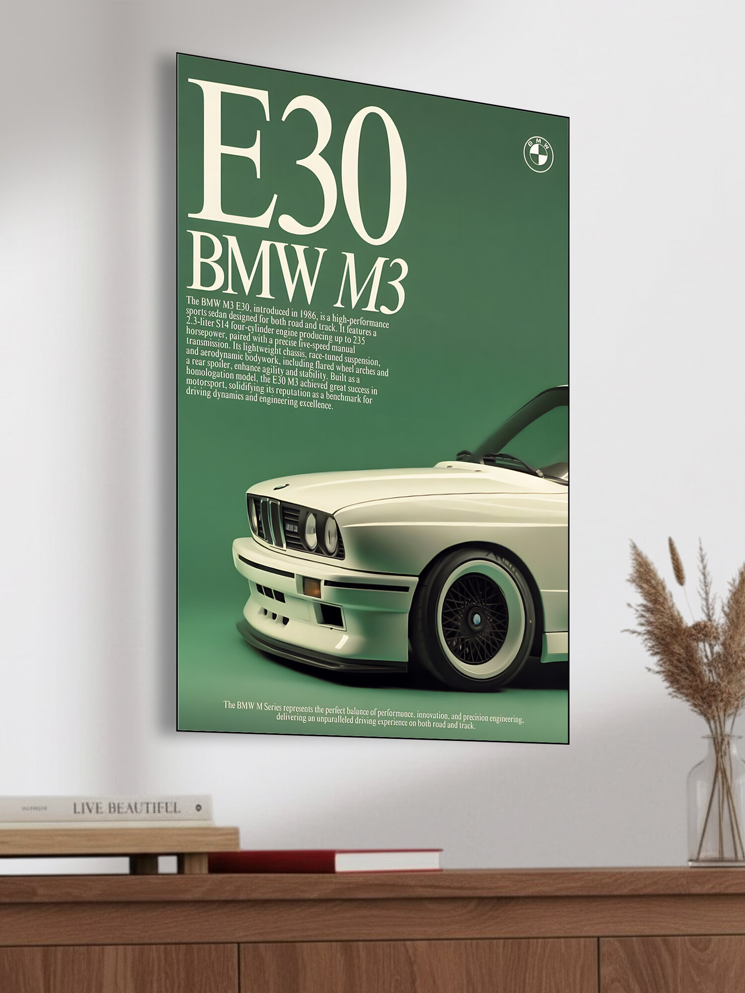 Постер BMW M3 E30, А3 — фото 1