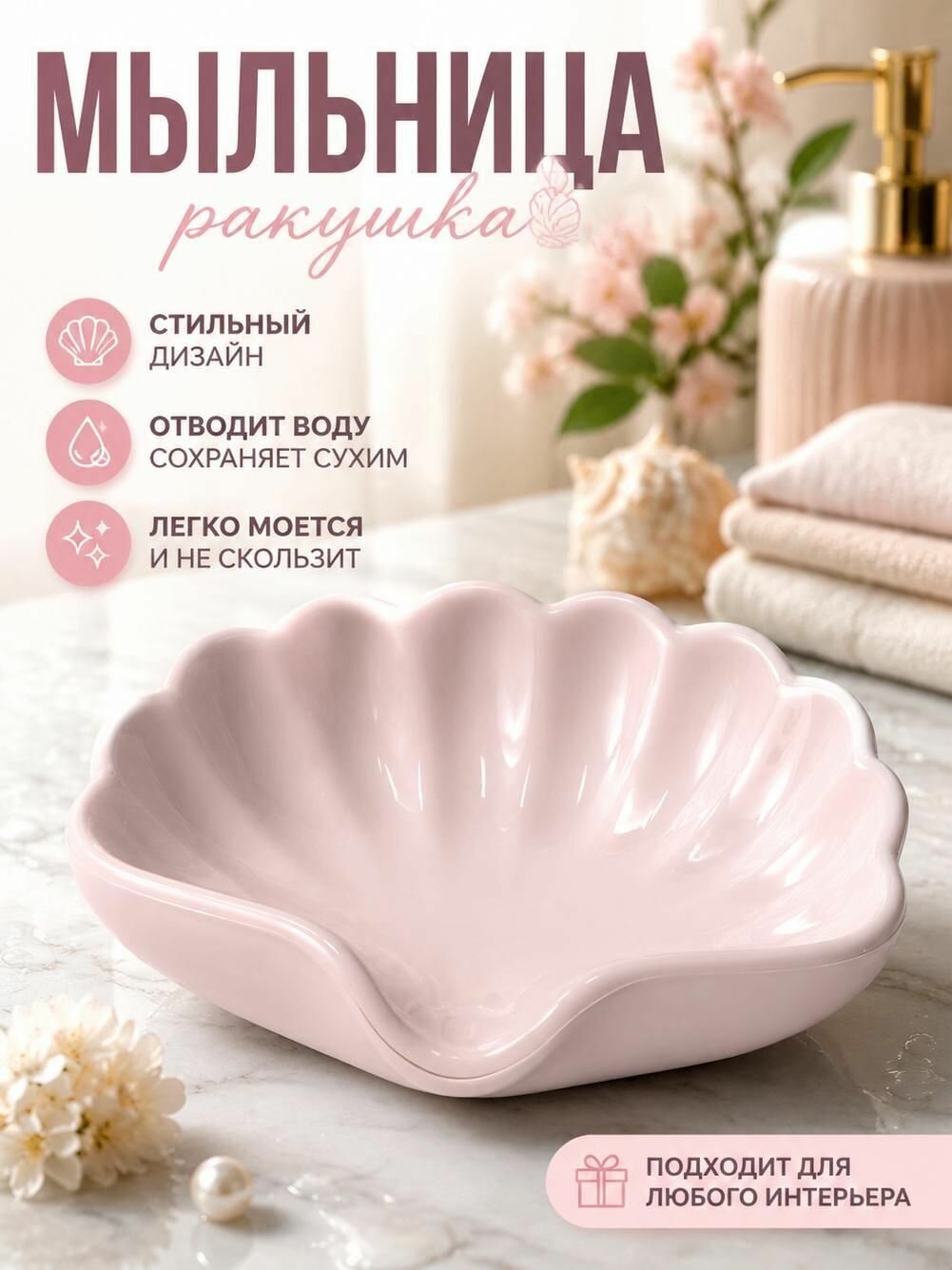 Коробка для мыла из ракушек