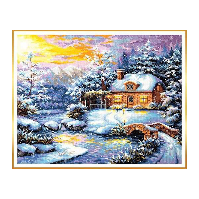 Hаборы для вышивания крестом Amishop Зимняя сказка, 221 x 176 стежка, 35 x 28 см, 33 цветов, 16CT Aida