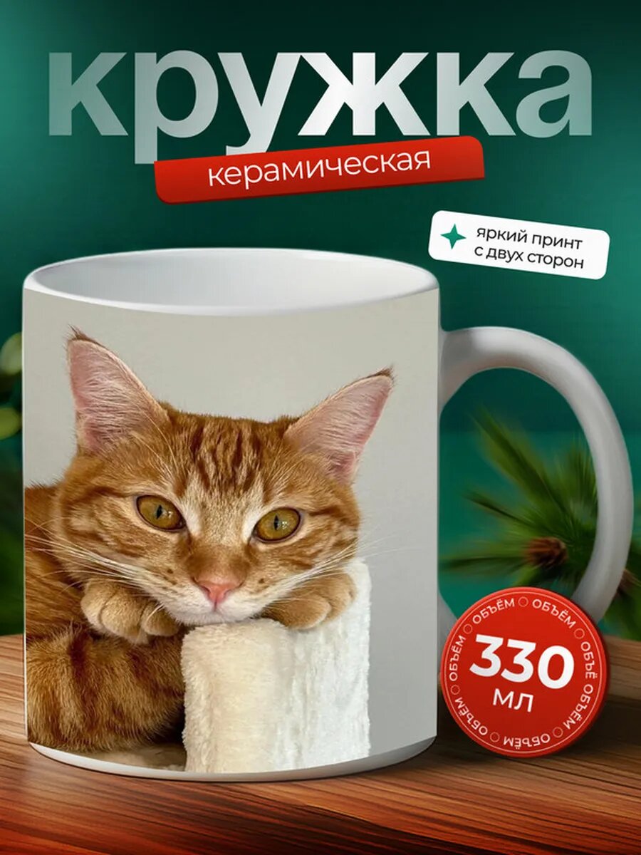 Кружка Латгальский янтарный кот 23,