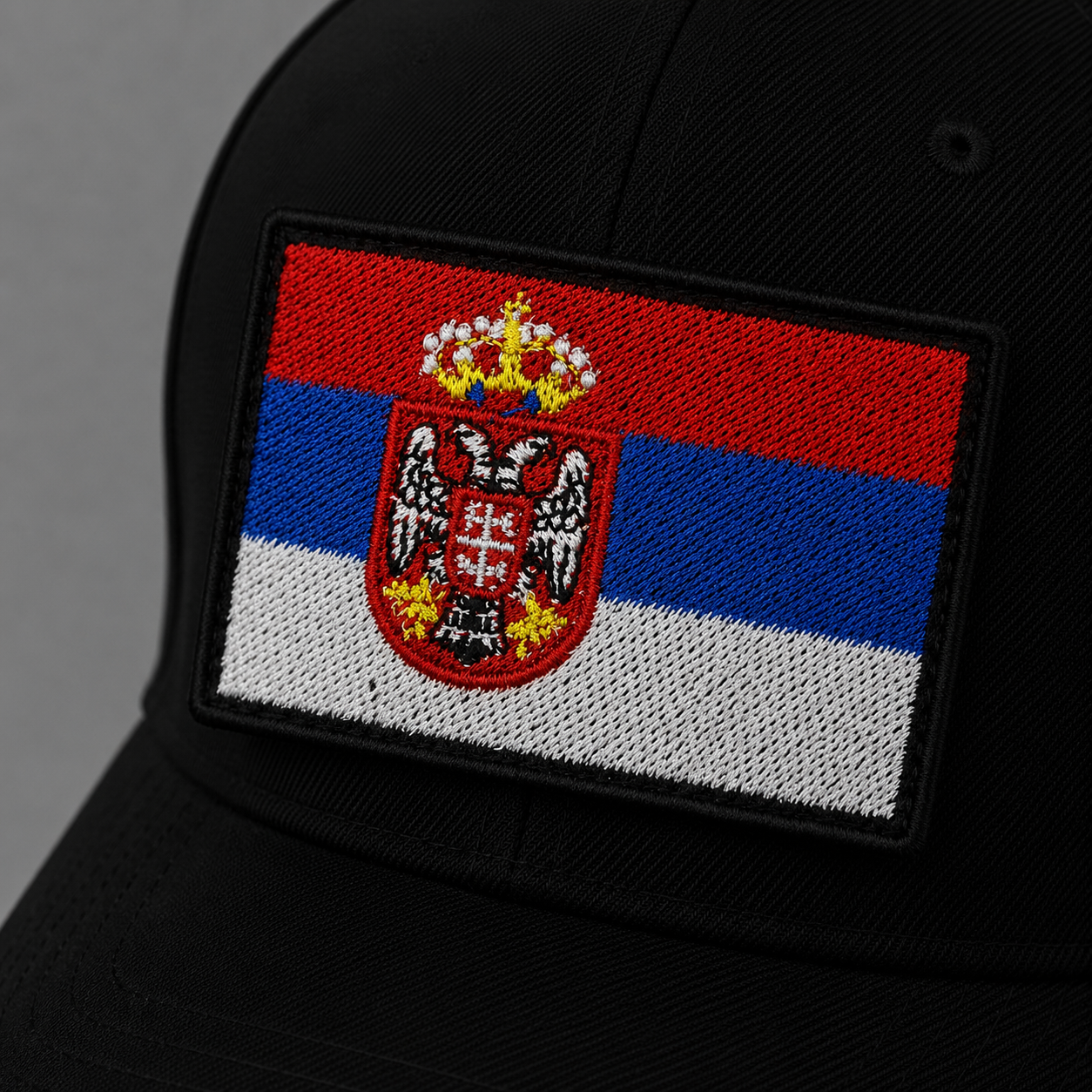 Нашивка, патч, шеврон на липучке "Флаг Сербии" 70x45mm PTC384