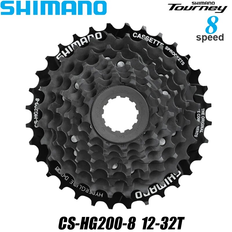 Кассета Shimano TOURNEY HG200 7/8 Скоростей, Стальная, Для Горного Велосипеда MTB HG200-8S 12-32T