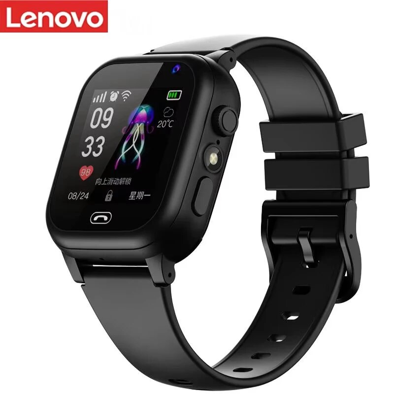 Lenovo Kids 4G Smartwatch с SIM-картой Черный, Black