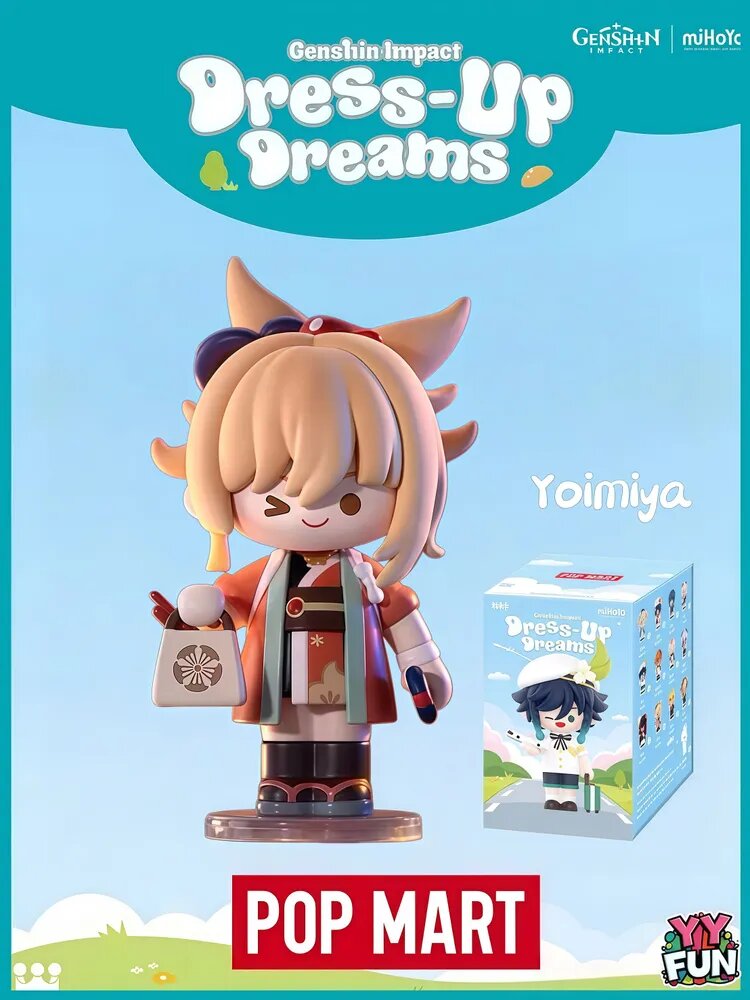 Коллекционная фигурка POP MART x Геншин Импакт Carnival Gathering Series, Yoimiya 1 шт/Слепая коробка подарок подруге