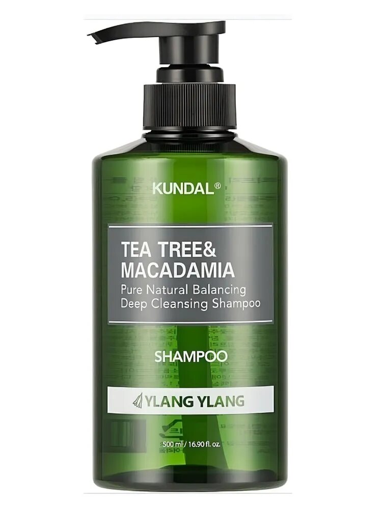 Шампунь Kundal "Tea Tree & Macadamia", для глубокого очищения, 500мл