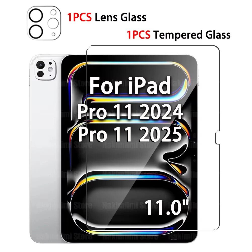Защитное стекло для iPad Pro 11 дюймов 2024/2025 1 Glass and 1 Lens