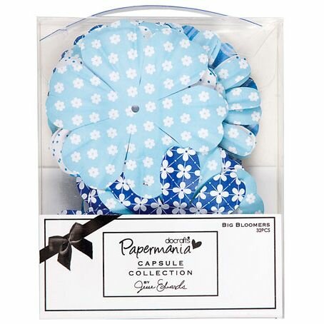 Декоративные элементы docrafts "Крупные цветы", Burleigh Blue, 32 шт