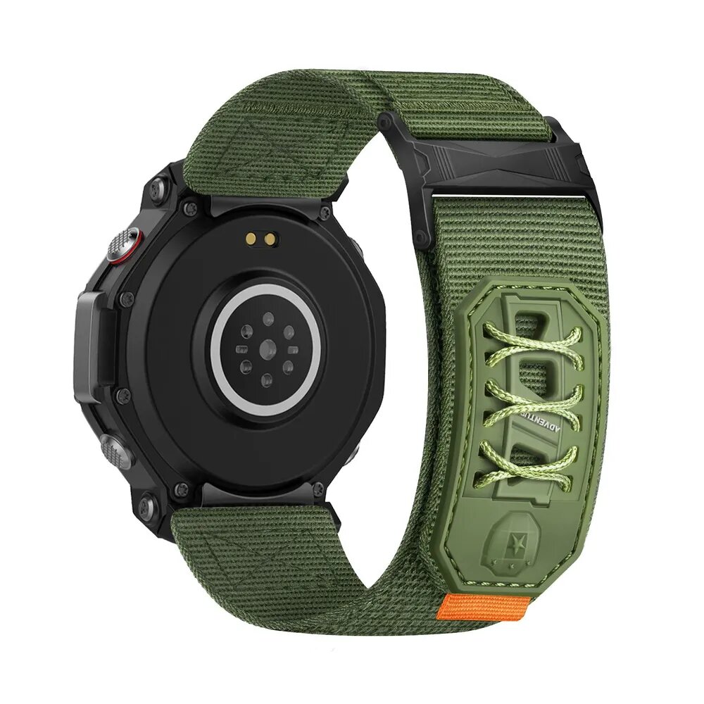 Ремешок для умных часов Amazfit T-Rex 3 Pro 48mm - нейлоновый спортивный ремешок с эластичностью/военный стиль